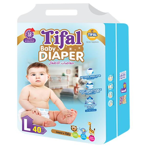 Tifal Baby Diaper Large Size 4 | 40pcs | Economy Pack 9-11kg Online – Bebambi