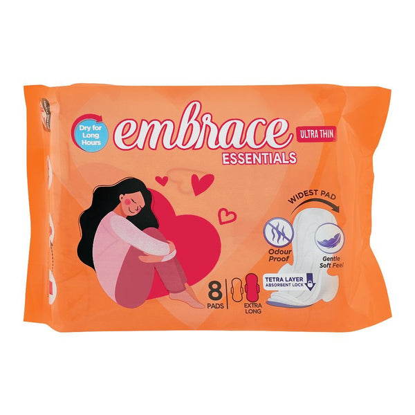Embrace Sensitive Ultra Thin Extra Long Pads, 8 Pack – Sanitary Pads ...