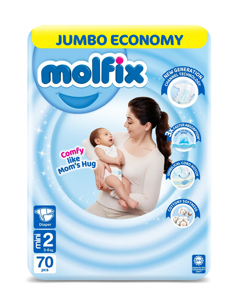 Molfix Diaper Small | Size 2 | 70 Pcs | Baby Care Brands | Bebambi