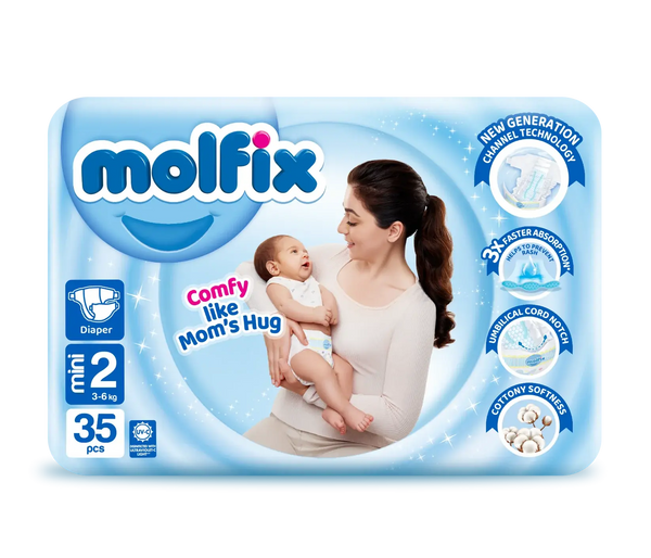 Molfix Diaper Small | Size 2 | 35 Pcs | Best Baby Care Brands | Bebambi
