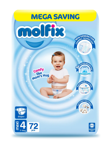 Molfix Diaper Large | Size 4 | 72 Pcs | Buy Molfix Online at Best Price ...