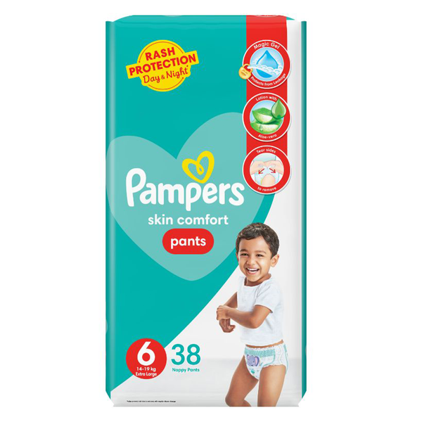 Pamper Pants Mega Pack XXL | Size 6 | 38 Pcs |14-19kg – Bebambi