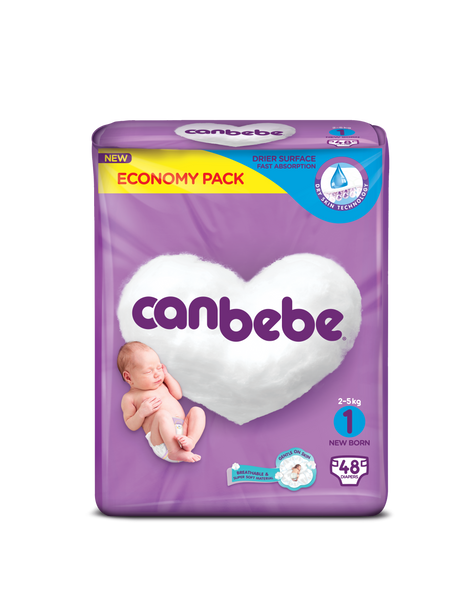 Canbebe Diaper New Born | Size 1 | 48 Pcs | Order Online At Bebambi