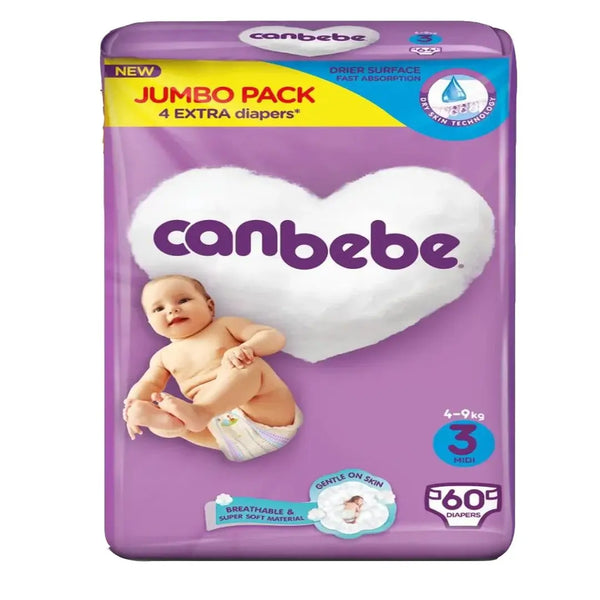 Canbebe Diaper Medium Size 3, 60 Pcs - Buy Online At Best Price – Bebambi